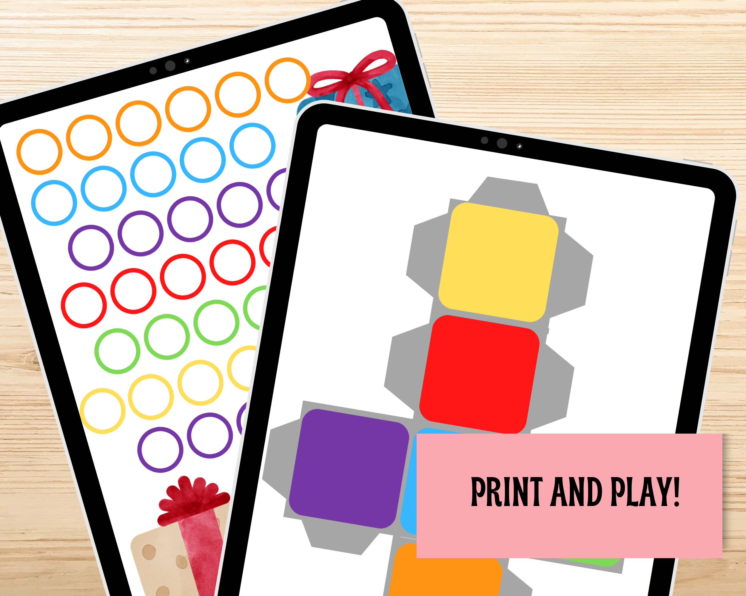 Christmas Dice Game Printable Christmas Roll and Color Dice Game ...