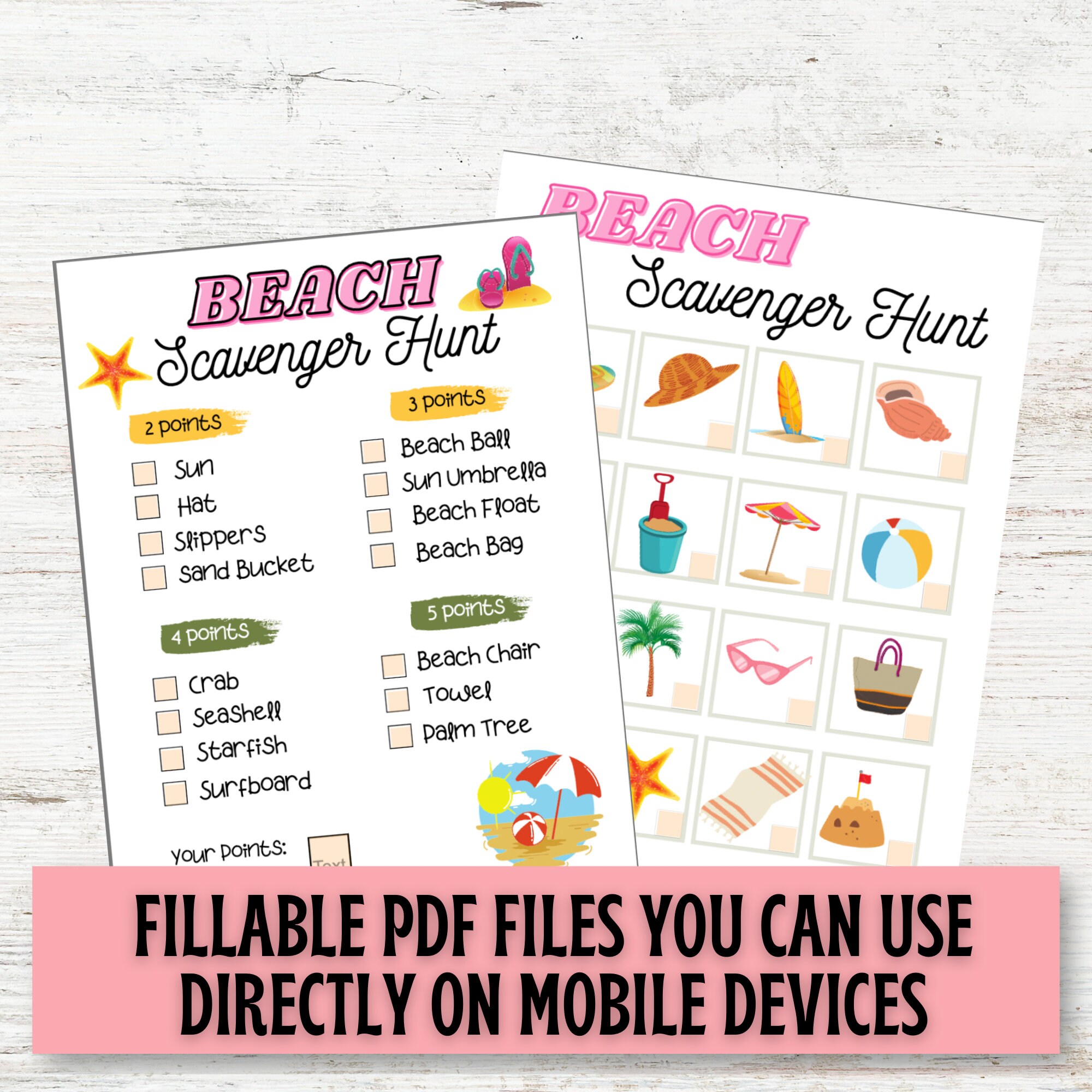 Beach Scavenger Hunt, Summer Party Games, Summer Camp Activity, Summer ...