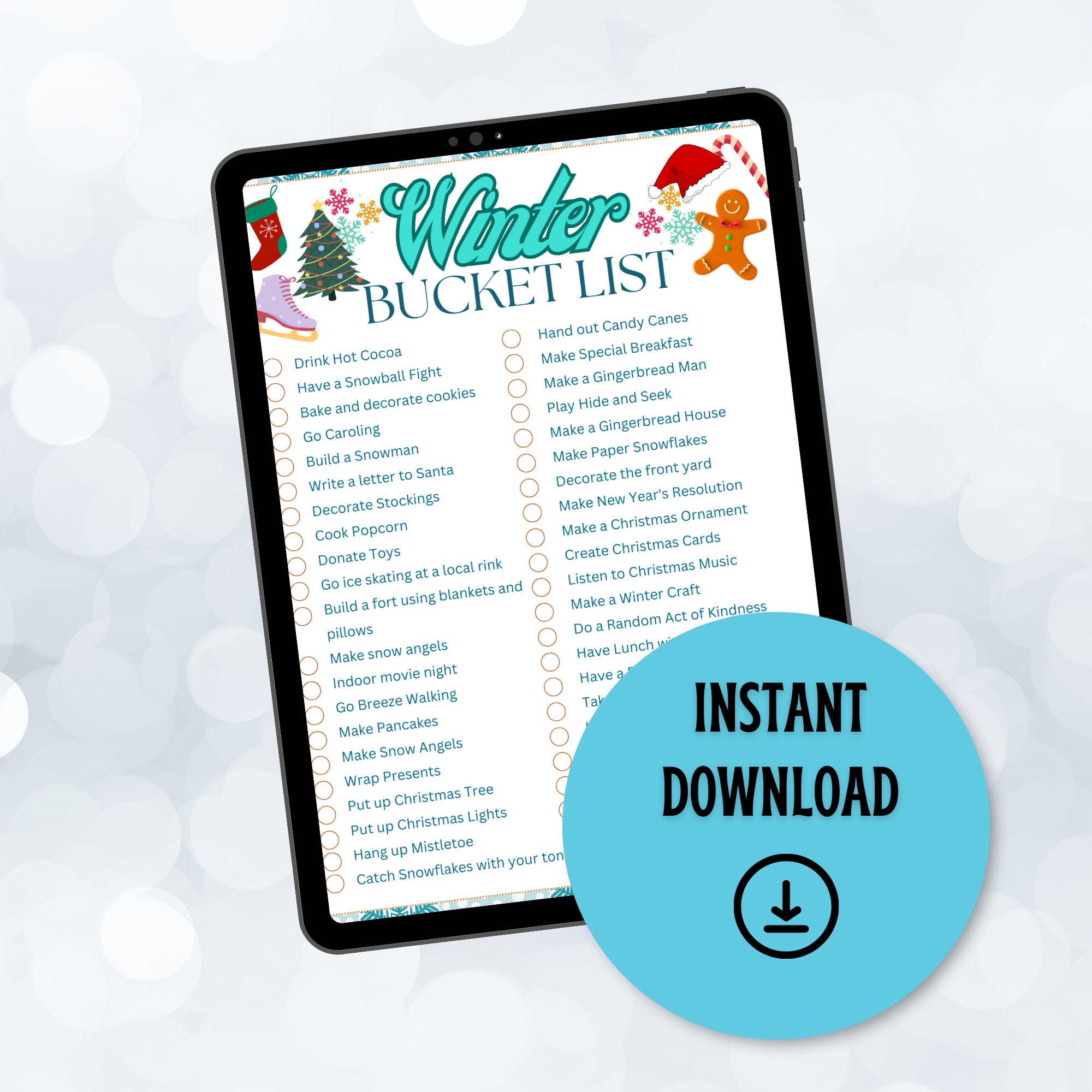 Winter Bucket List Christmas Bucket List Winter Activities - Etsy