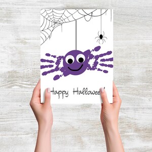 Halloween Handprint Art Fall Handprint Craft, Halloween Keepsake ...
