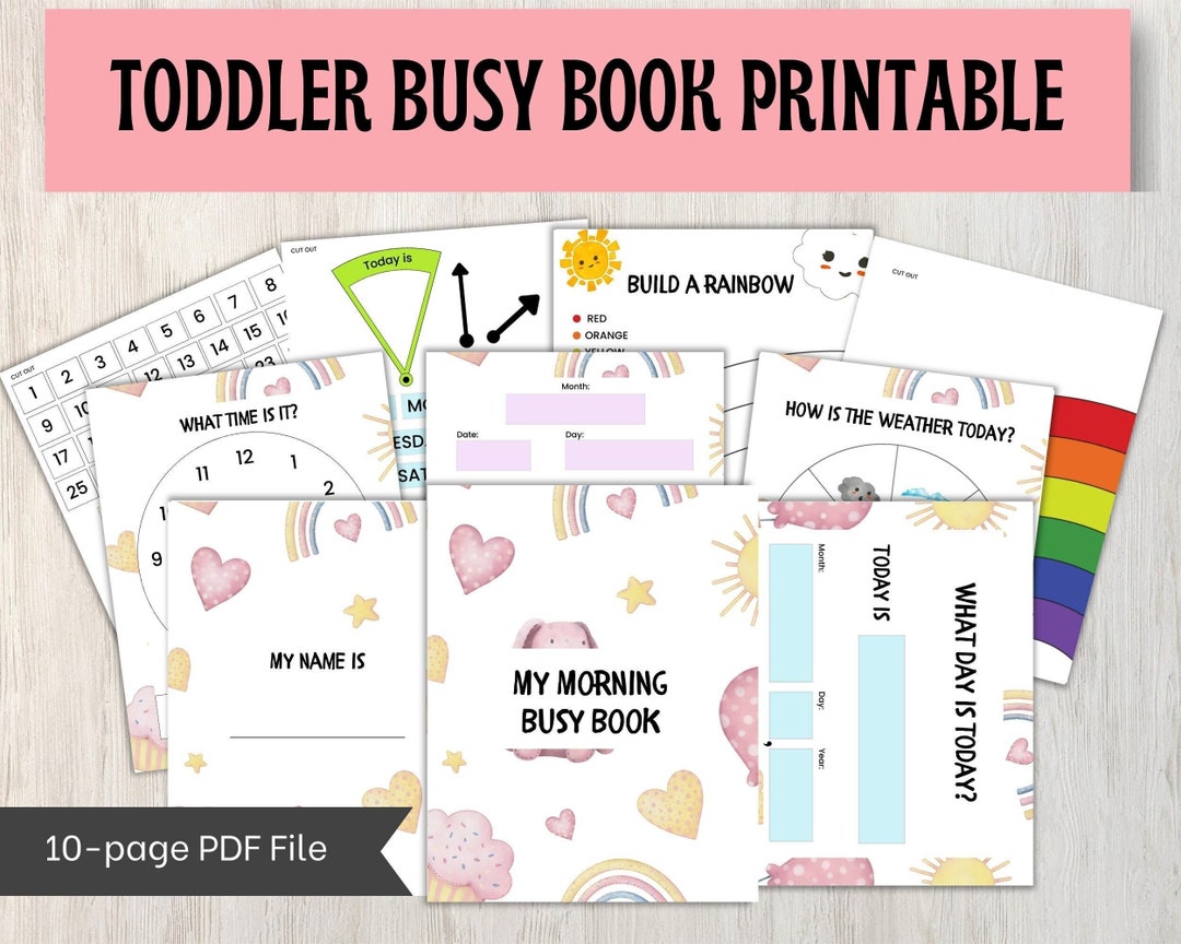 Toddler Busy Book Montessori Busy Book | Weather Busy Book Toddler Busy ...