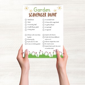 Garden Scavenger Hunt Kids Scavenger Hunt, Nature Outdoor Scavenger ...