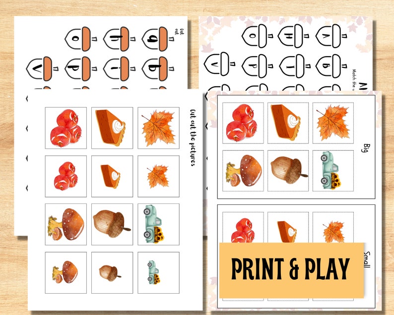 Preschool Busy Book Printable Fall Themed | Montessori Busy Book Pre K ...