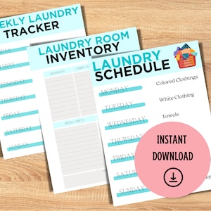 Laundry Schedule Laundry Checklist, Laundry Planner Laundry List ...