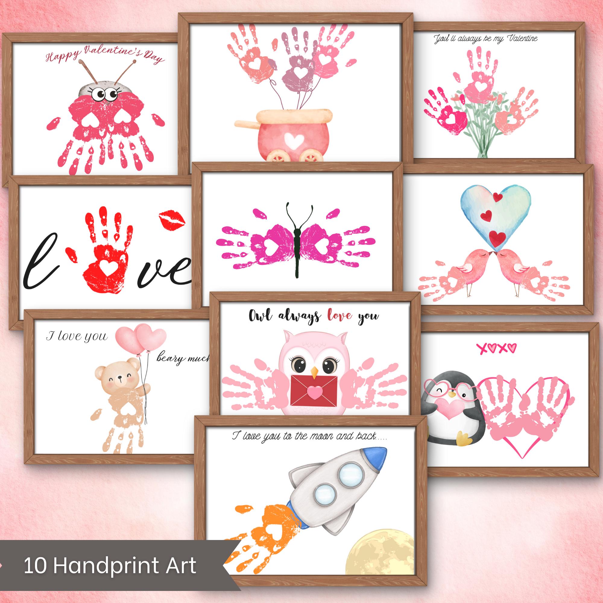 Valentines Day Handprint Art, Classroom Valentines Preschool, Love ...