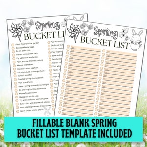 Spring Bucket List Coloring Page, Montessori Spring STEM Activities ...