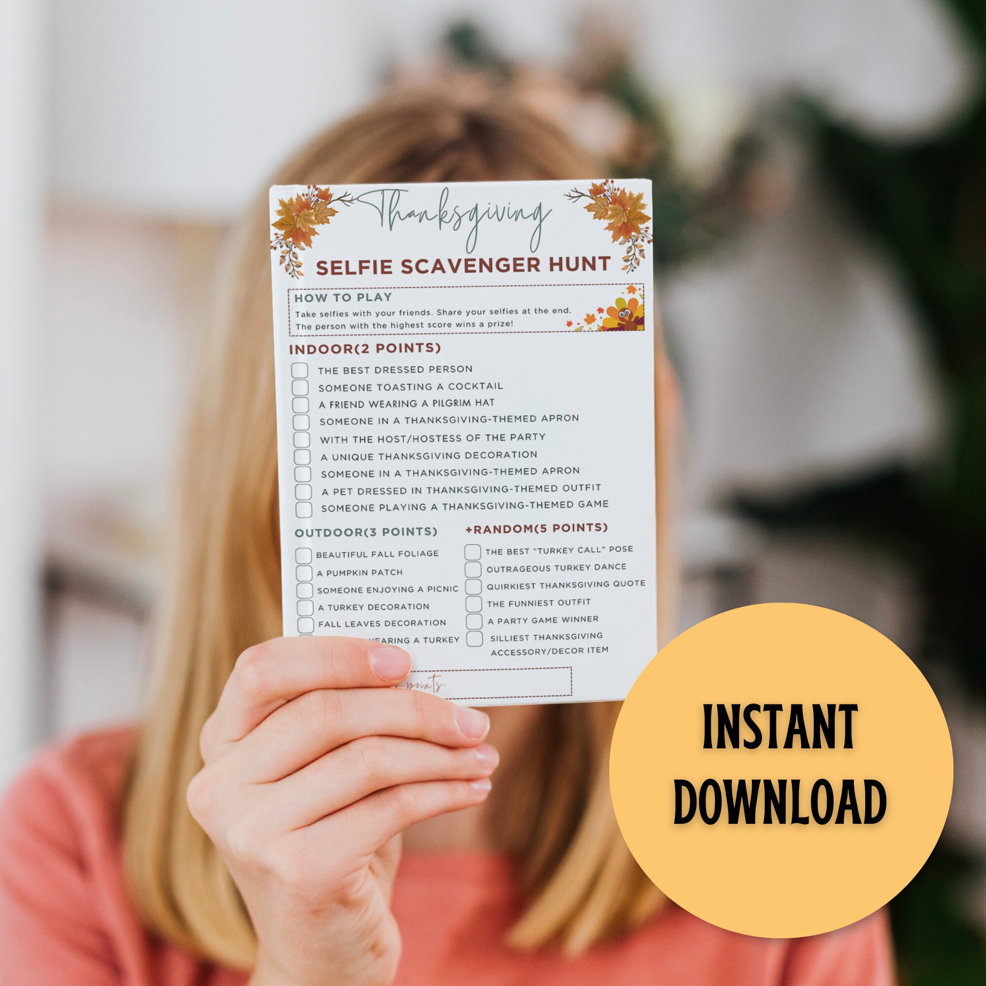 Thanksgiving Scavenger Hunt for Adults, Thanksgiving Photo Scavenger ...