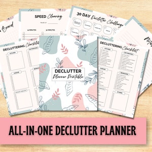 Declutter Planner Printable | Declutter Checklist | Declutter Challenge ...
