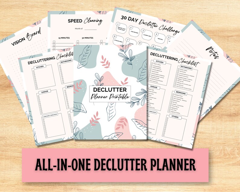 Declutter Planner Printable Declutter Checklist Declutter Challenge Printable Decluttering Guide ...