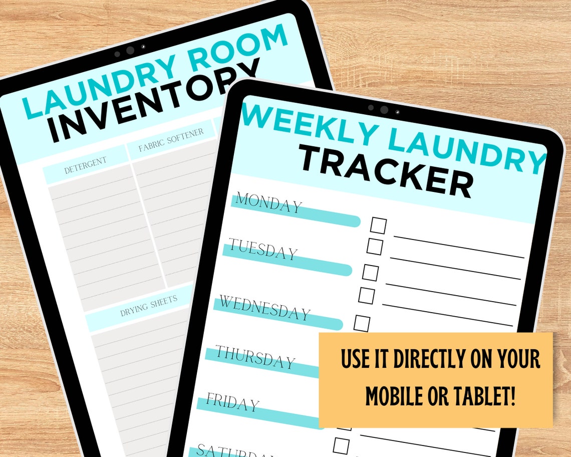 Laundry Schedule Laundry Checklist, Laundry Planner Laundry List ...