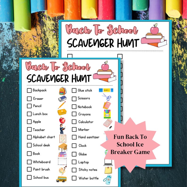 Back to School Scavenger Hunt, School Treasure Hunt Indoor Treasure ...