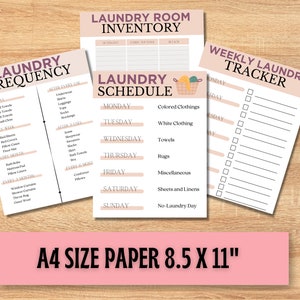 Laundry Schedule Laundry Checklist, Laundry Planner Laundry List ...