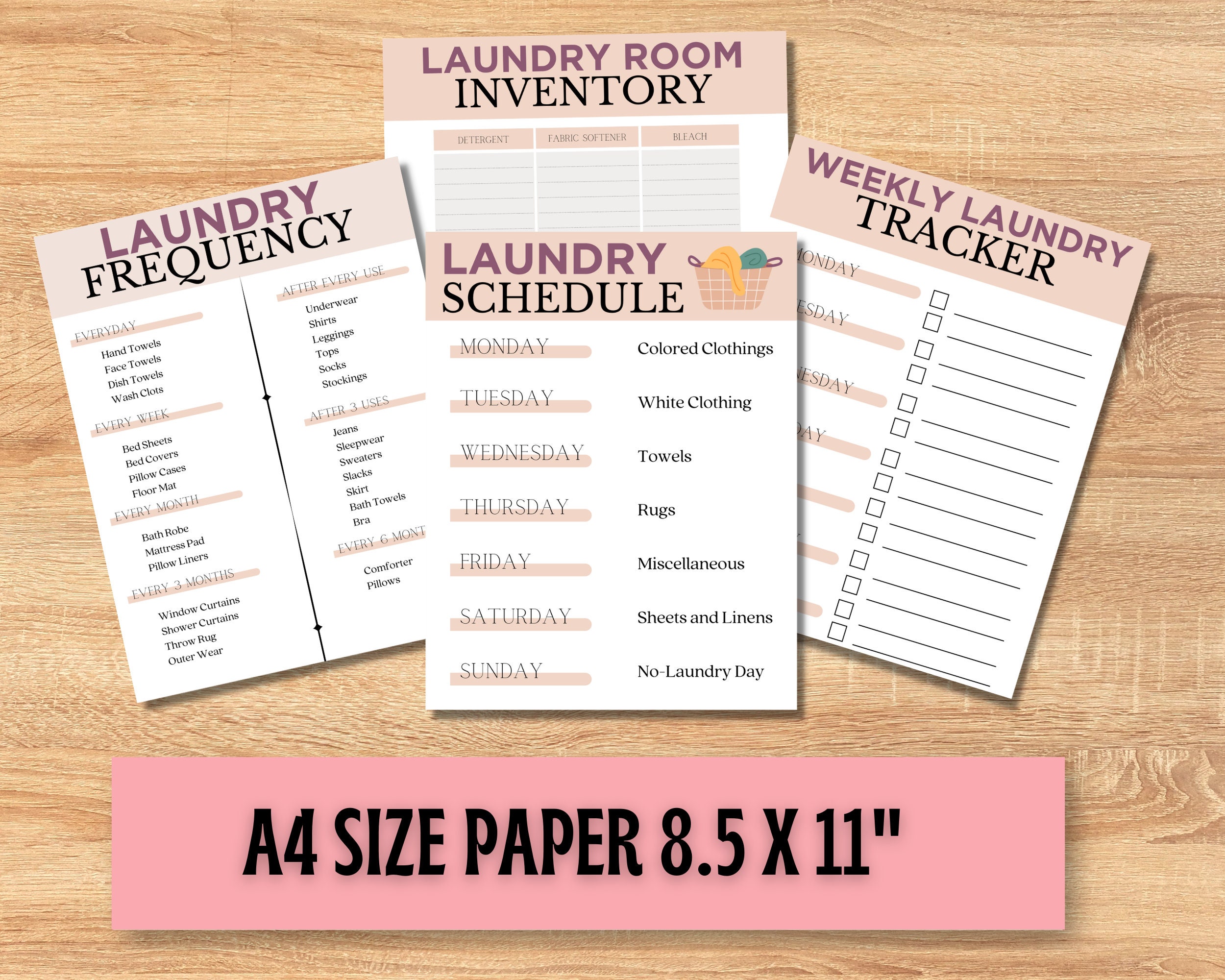 Laundry Schedule Laundry Checklist, Laundry Planner Laundry List ...