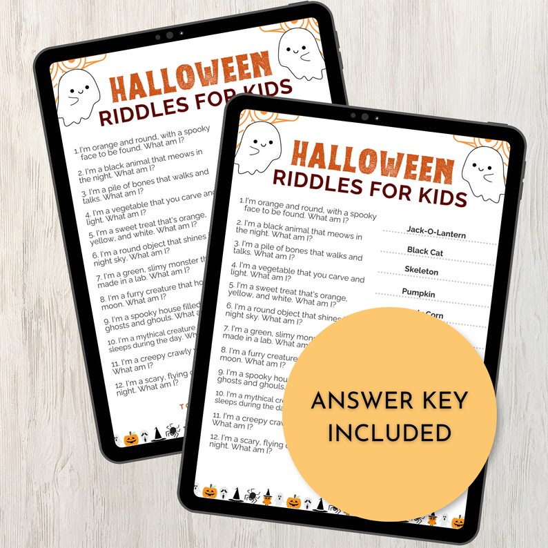 Halloween Riddles for Kids Halloween Puzzle, Kids Halloween Trivia ...