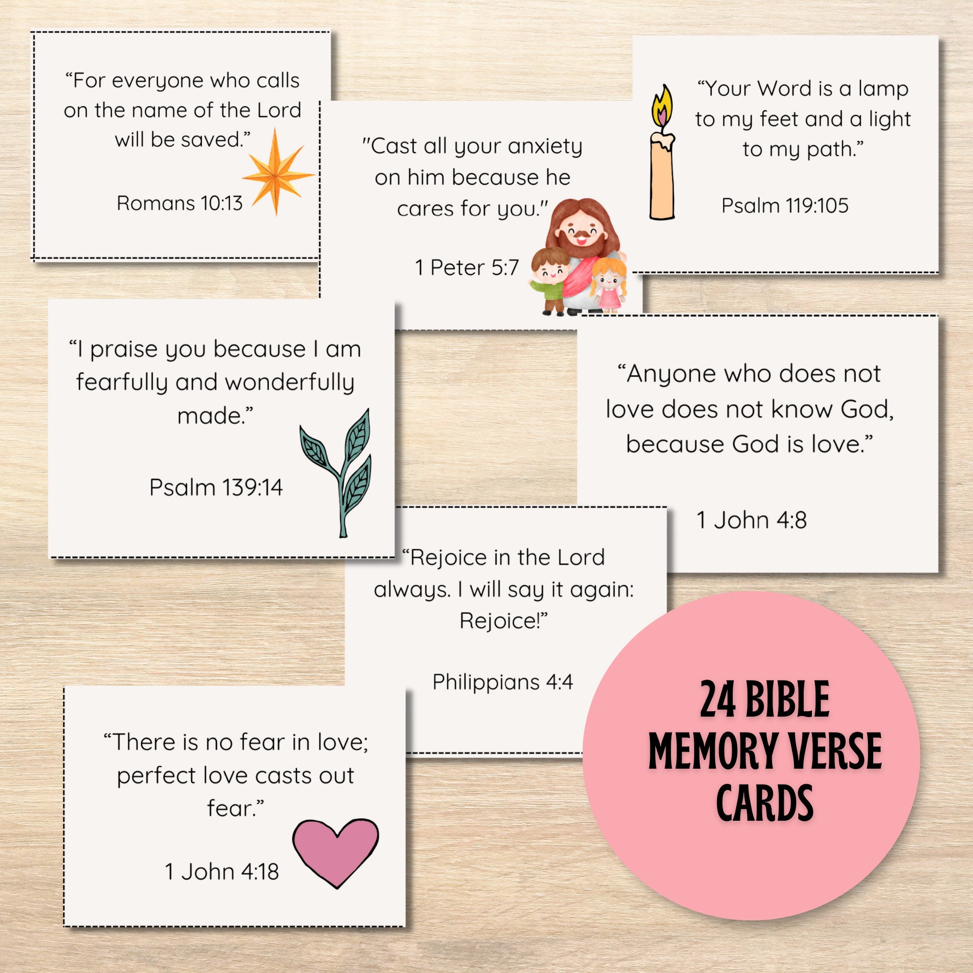 Bible Memory Verse Cards | Easter Scripture Cards Kids Bible Verses ...