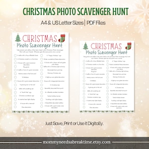 Christmas Photo Scavenger Hunt Teens, Christmas Phone Game Friendsmas ...