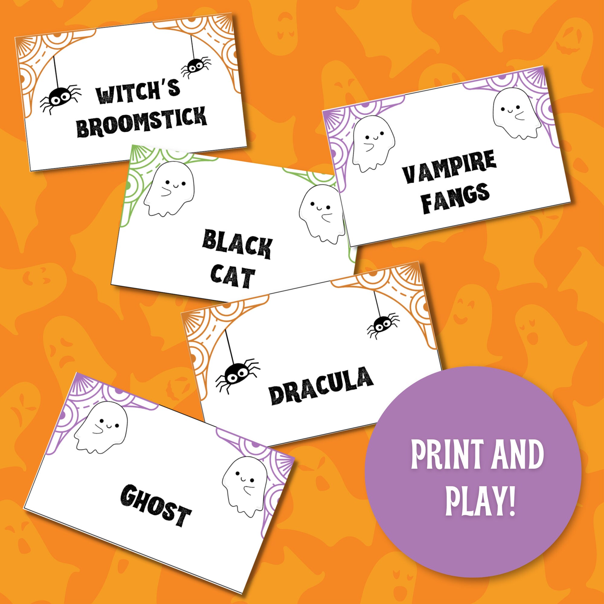 Halloween Pictionary Halloween Charades, Holiday Charades Teen ...