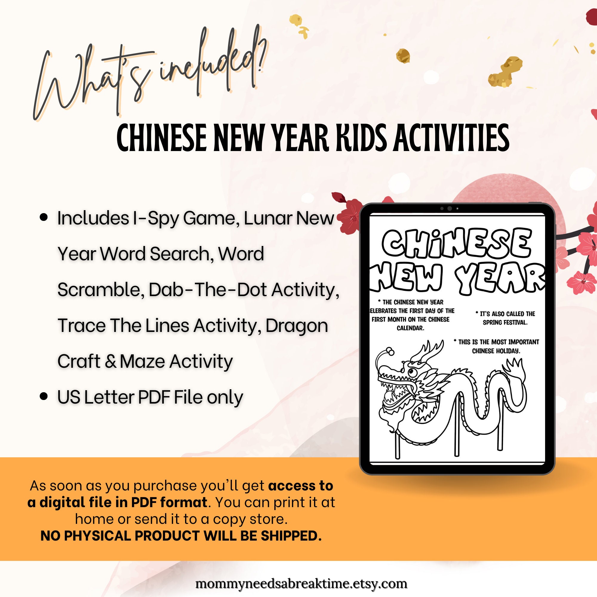 Chinese New Year Kids Activities, Lunar New Year Printables, Lunar New ...
