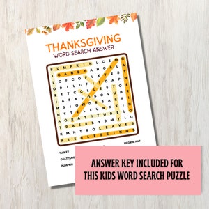 Thanksgiving Word Search Kids Word Search Thanksgiving Games for Kids ...
