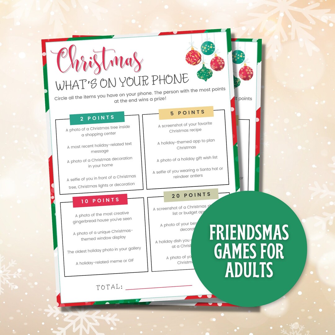 Whats on Your Phone Friendsmas Game Christmas Phone Game - Etsy