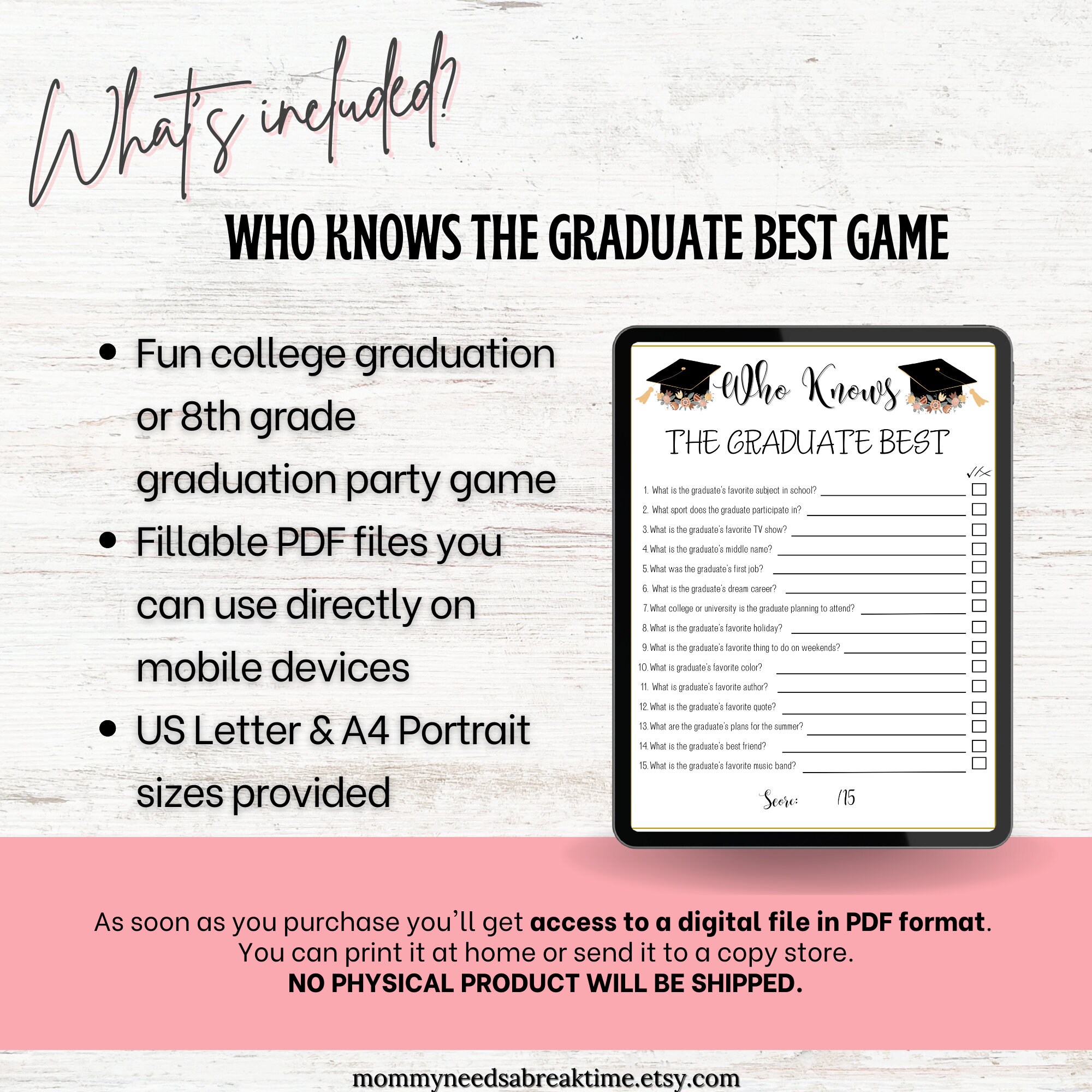 How Well Do You Know the Graduate, College Graduation Who Knows Best ...