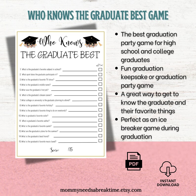 How Well Do You Know the Graduate, College Graduation Who Knows Best ...