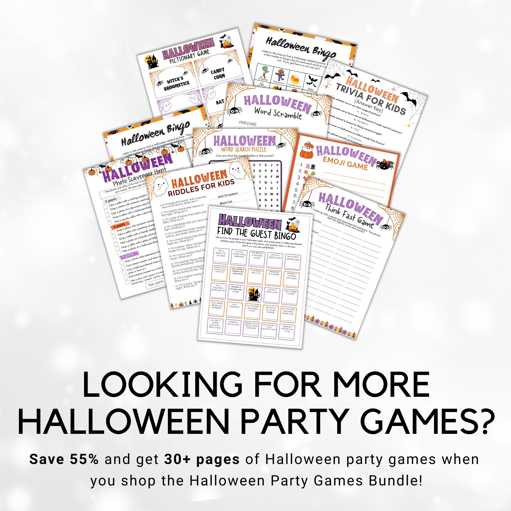 Halloween Pictionary Halloween Charades, Holiday Charades Teen ...