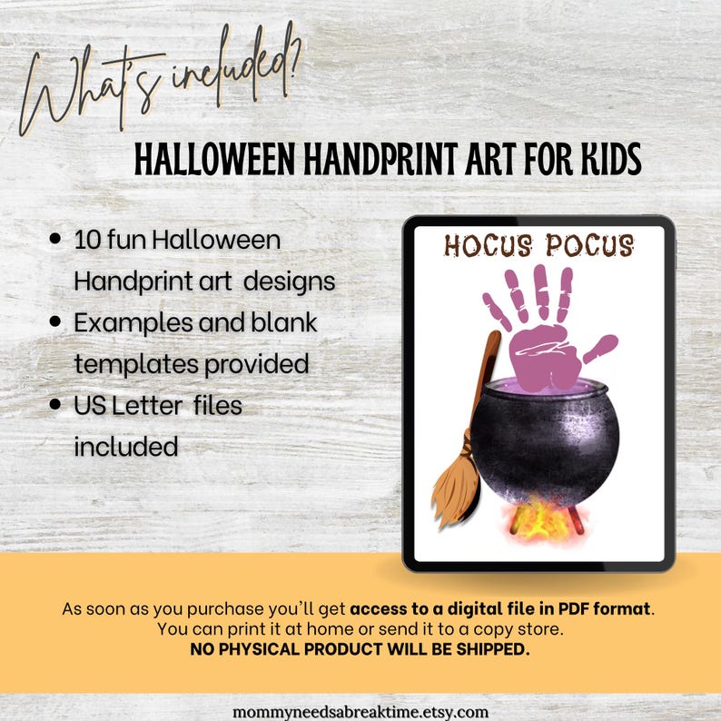 Halloween Handprint Art Fall Handprint Craft, Halloween Keepsake ...