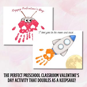 Valentines Day Handprint Art, Classroom Valentines Preschool, Love ...