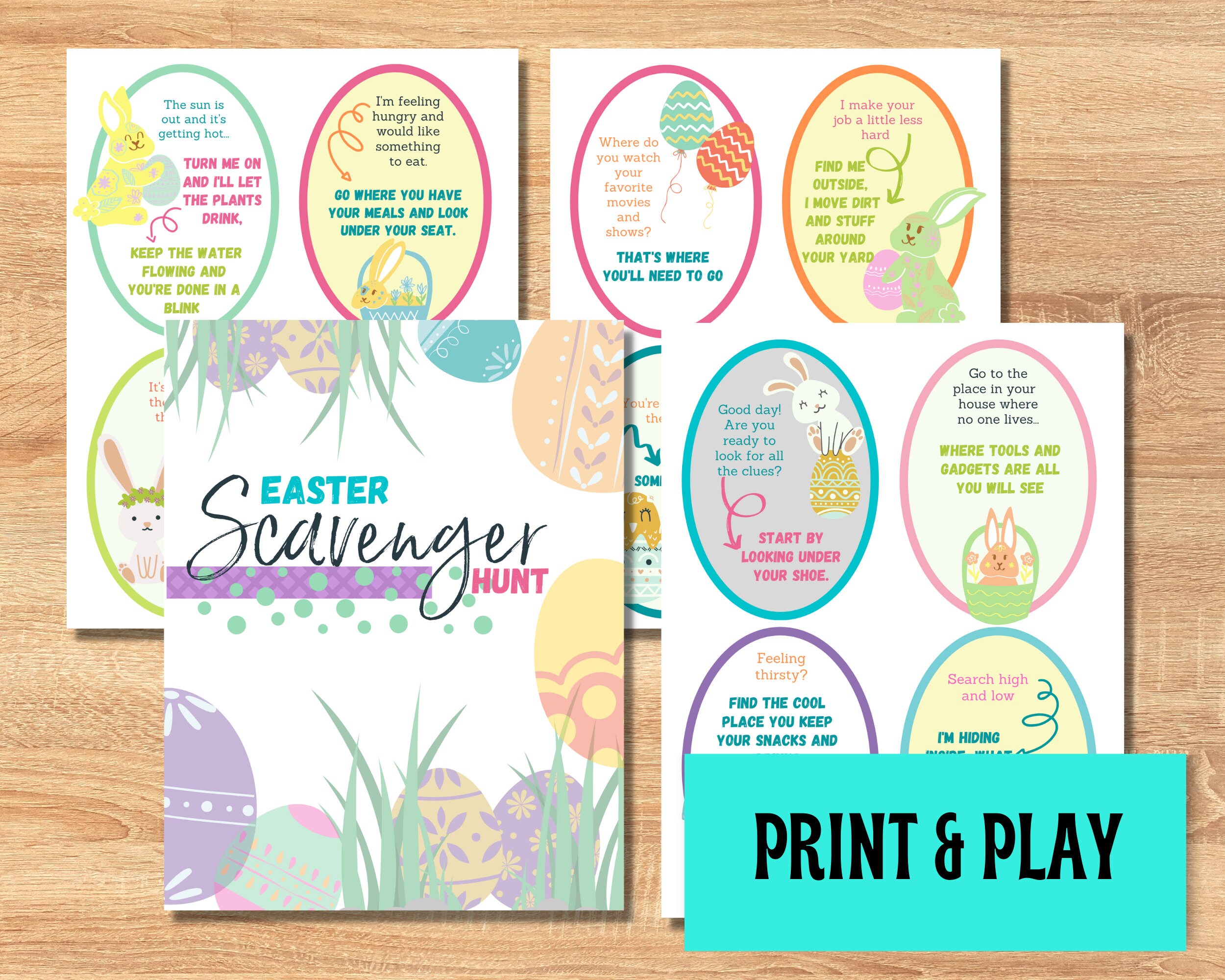 Printable Easter Scavenger Hunt Kids Scavenger Hunt Easter Treasure ...