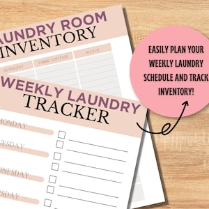 Laundry Schedule Laundry Checklist, Laundry Planner Laundry List ...