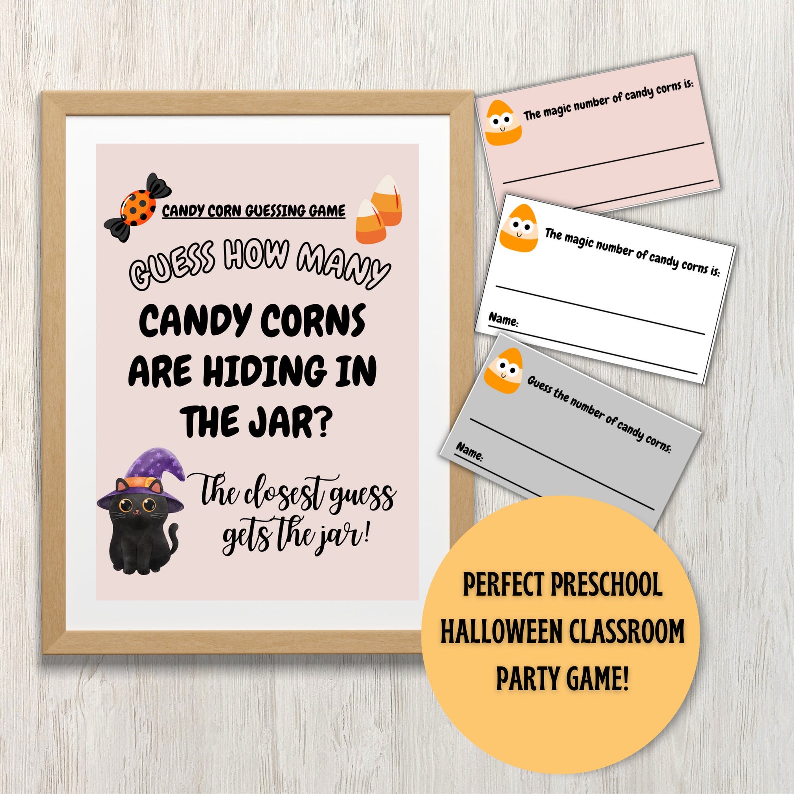 Candy Corn Guessing Game Halloween Classroom Game, Candy Corn Game ...