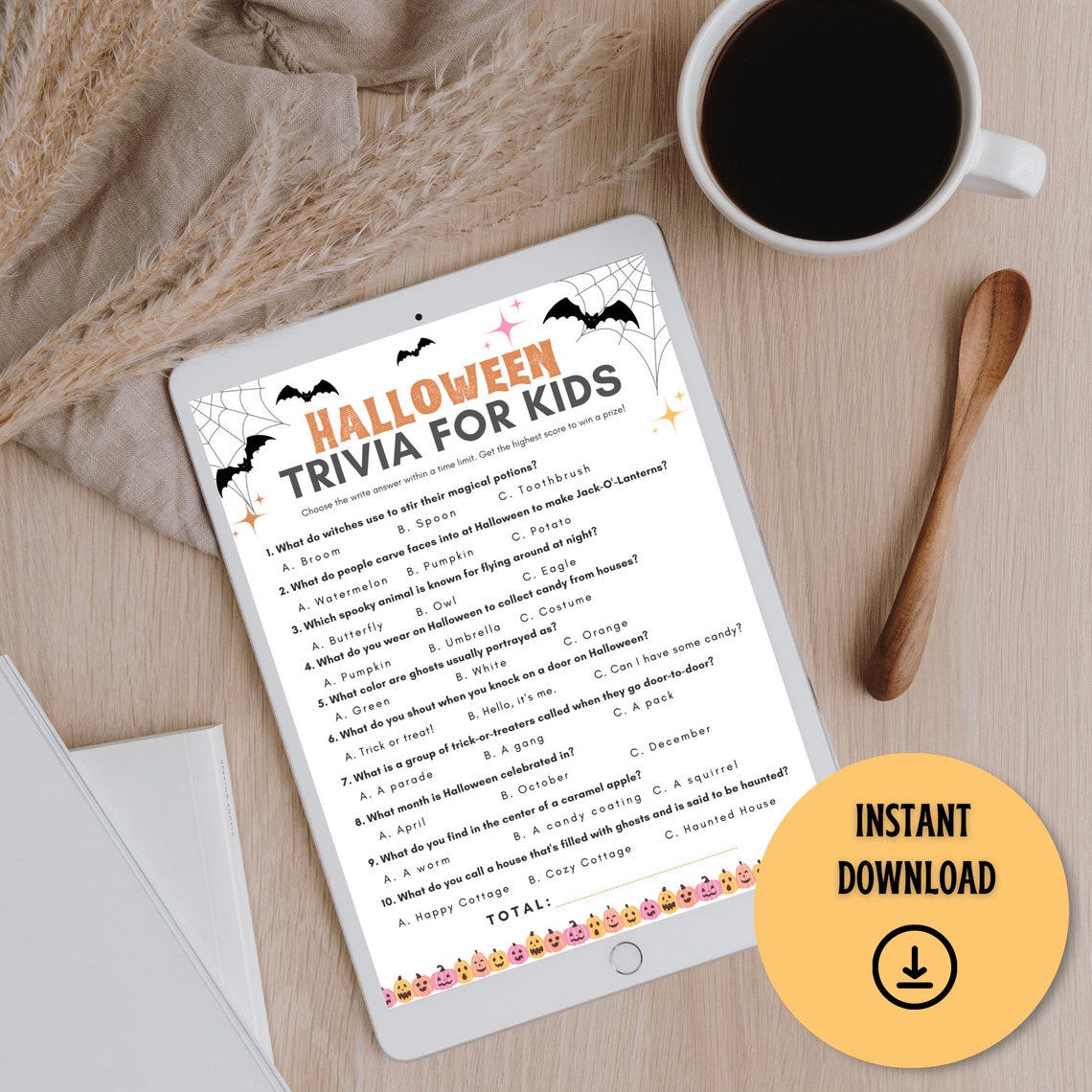Halloween Trivia Game for Kids Teen Halloween Games, Halloween Trivia ...