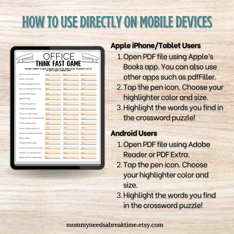 Office Think Fast Game Team Building Games, Coworker Games Workplace ...
