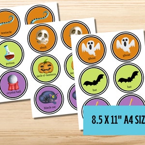 Halloween Matching Game Memory Game Kids | Preschool Halloween Party ...