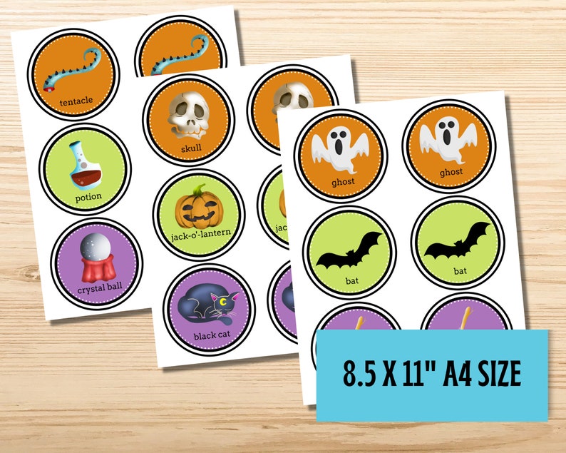 Halloween Matching Game Memory Game Kids | Preschool Halloween Party ...