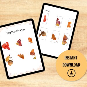 Preschool Busy Book Printable Fall Themed | Montessori Busy Book Pre K ...