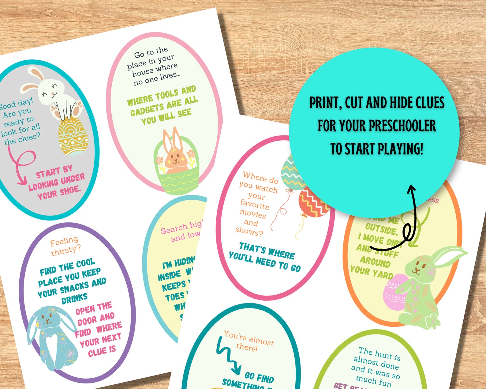 Printable Easter Scavenger Hunt Kids Scavenger Hunt Easter Treasure ...