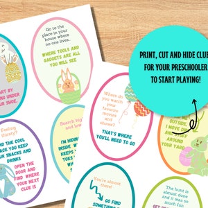 Printable Easter Scavenger Hunt Kids Scavenger Hunt Easter Treasure ...