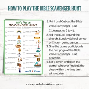 Bible Scavenger Hunt Church Treasure Hunt | Printable Bible Game Bible ...