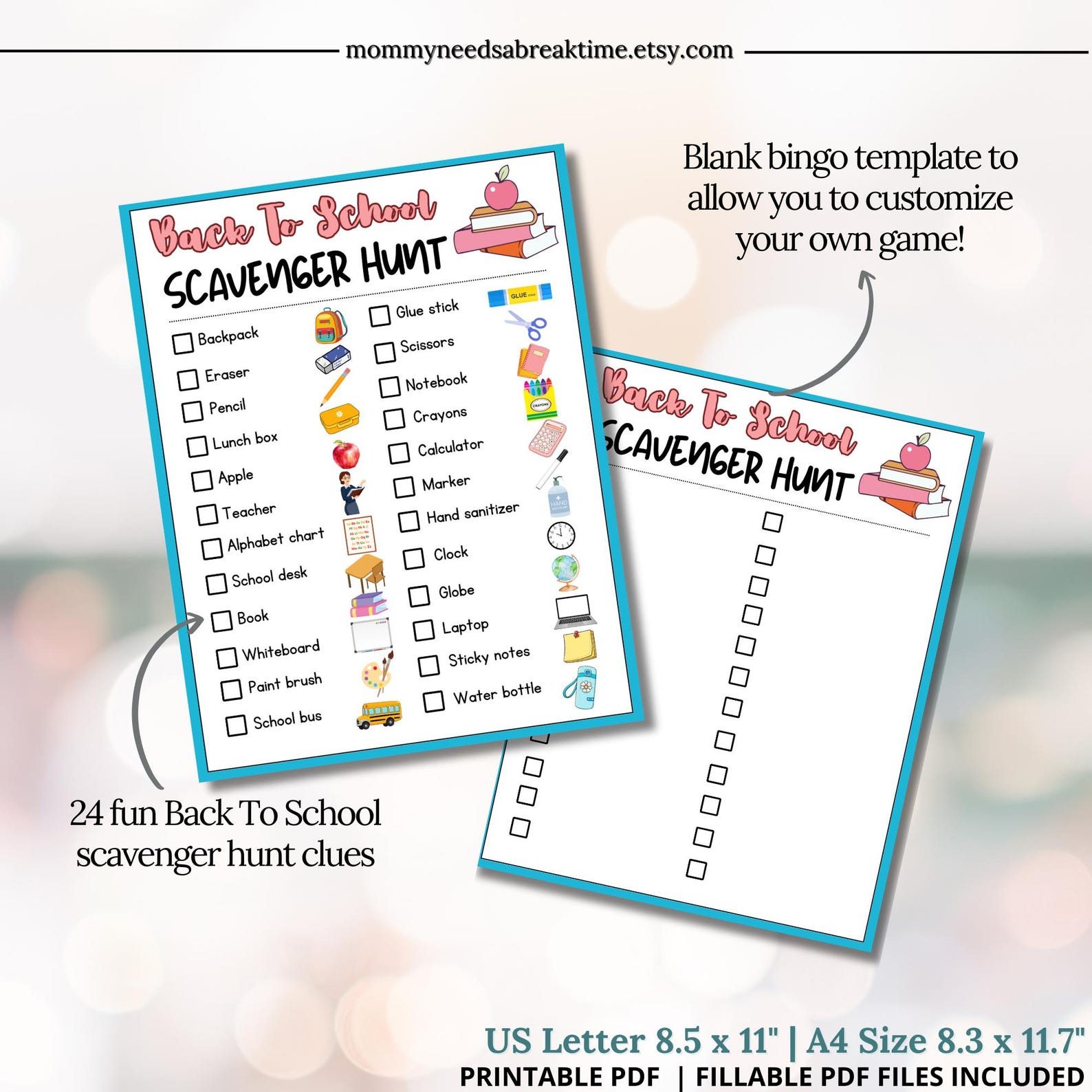 Back to School Scavenger Hunt, School Treasure Hunt Indoor Treasure ...