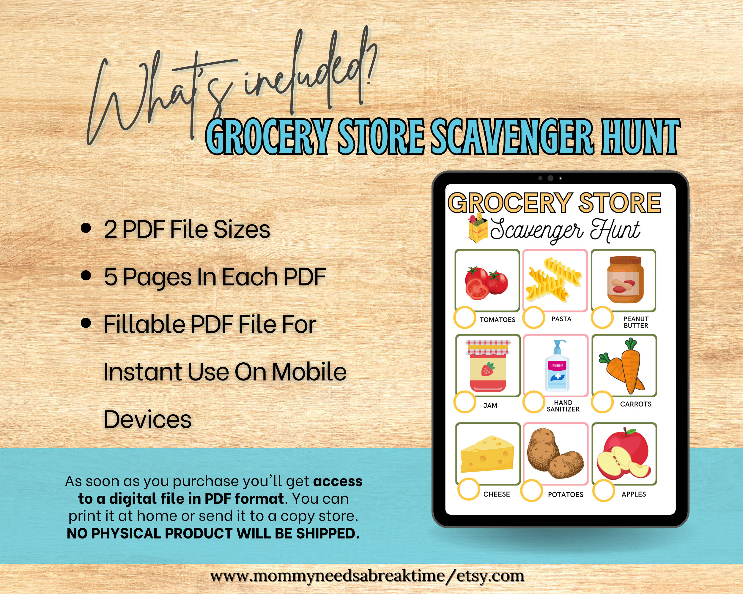 Grocery Store Scavenger Hunt Printable, Kids Scavenger Hunt Grocery ...