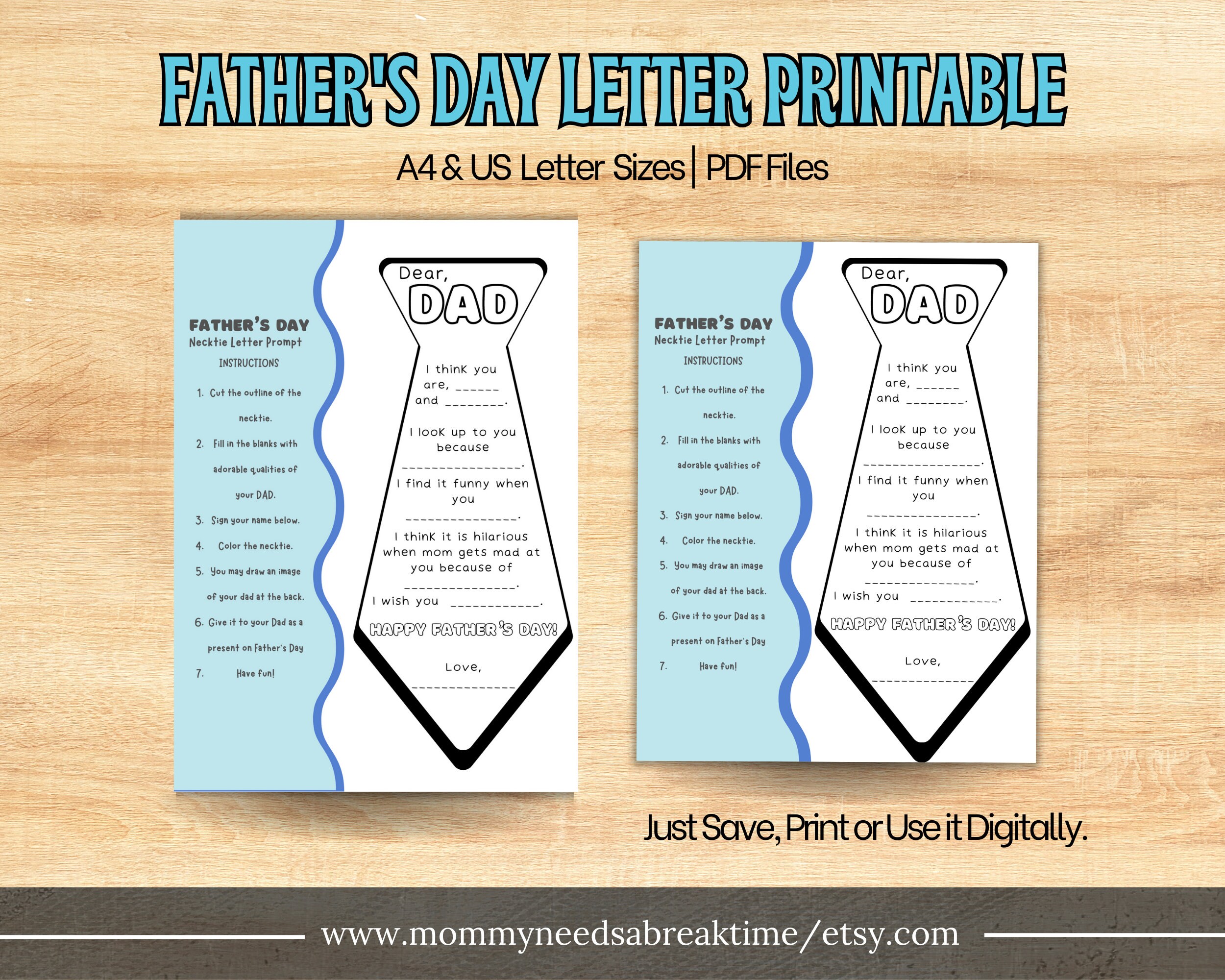 Fathers Day Letter Dad Card From Kids | 1st Fathers Day Gift Meaningful ...