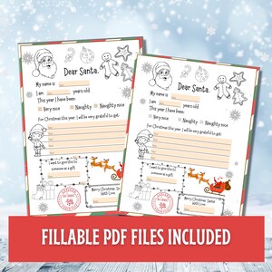 Dear Santa Letter Santa Coloring Page, Letter to Santa Printable Santa ...