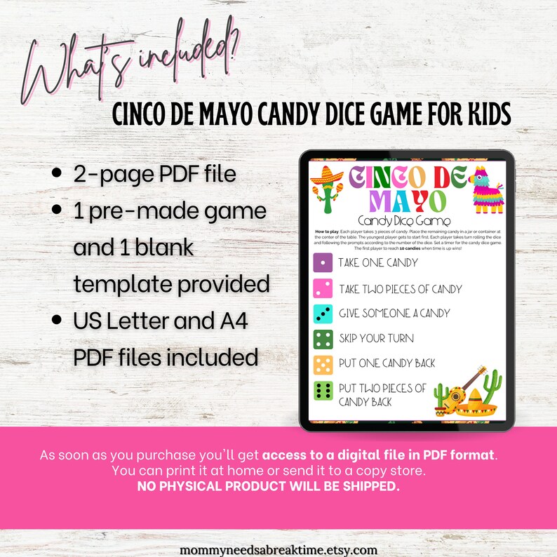 Cinco De Mayo Candy Dice Game, Cinco De Mayo Games Fiesta Ice Breaker ...