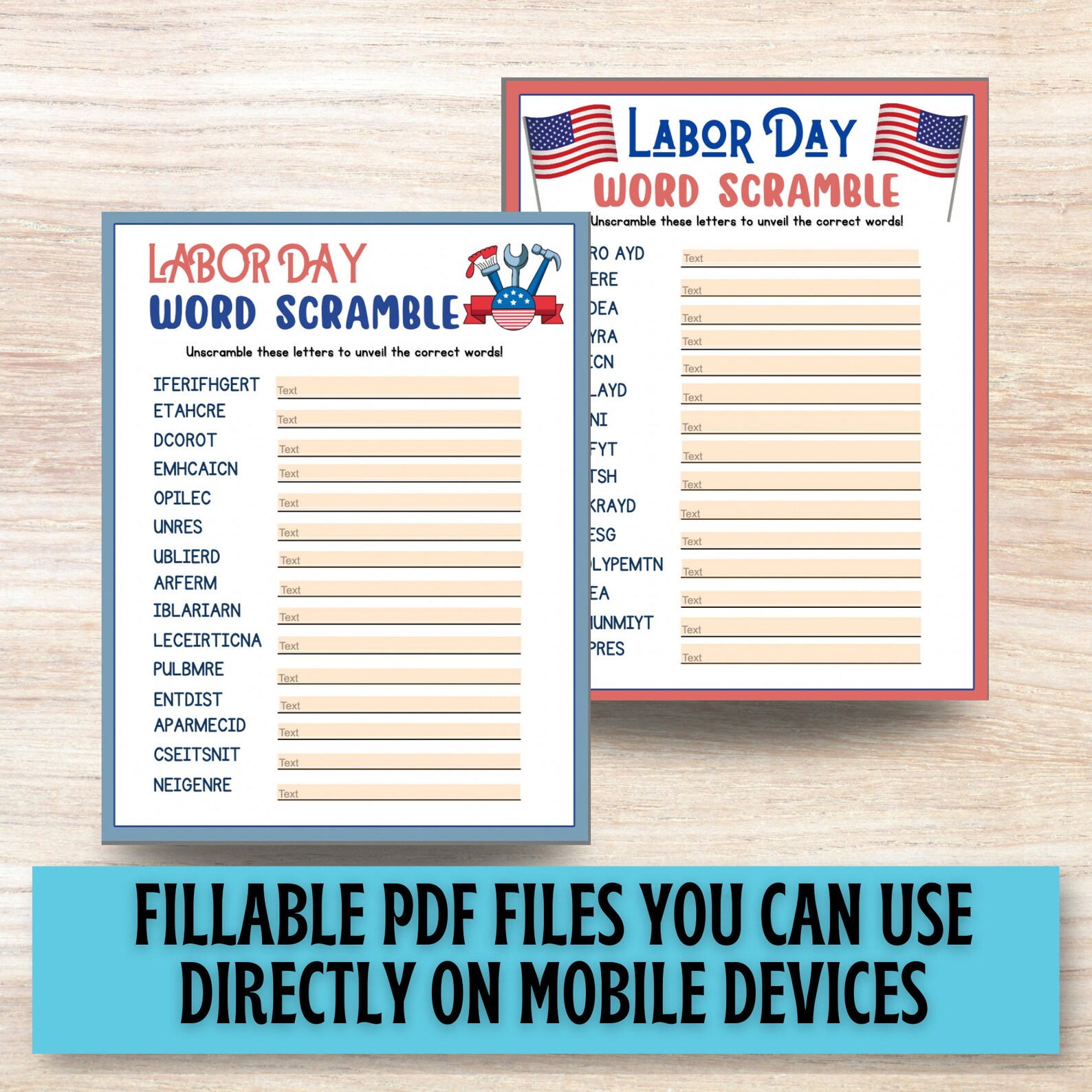 Labor Day Word Scramble Labor Day Games, Preschool Alphabet Activities ...