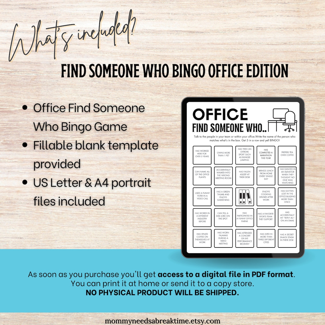 Office Find Someone Who Team Building Games, Find the Guest Bingo Team ...