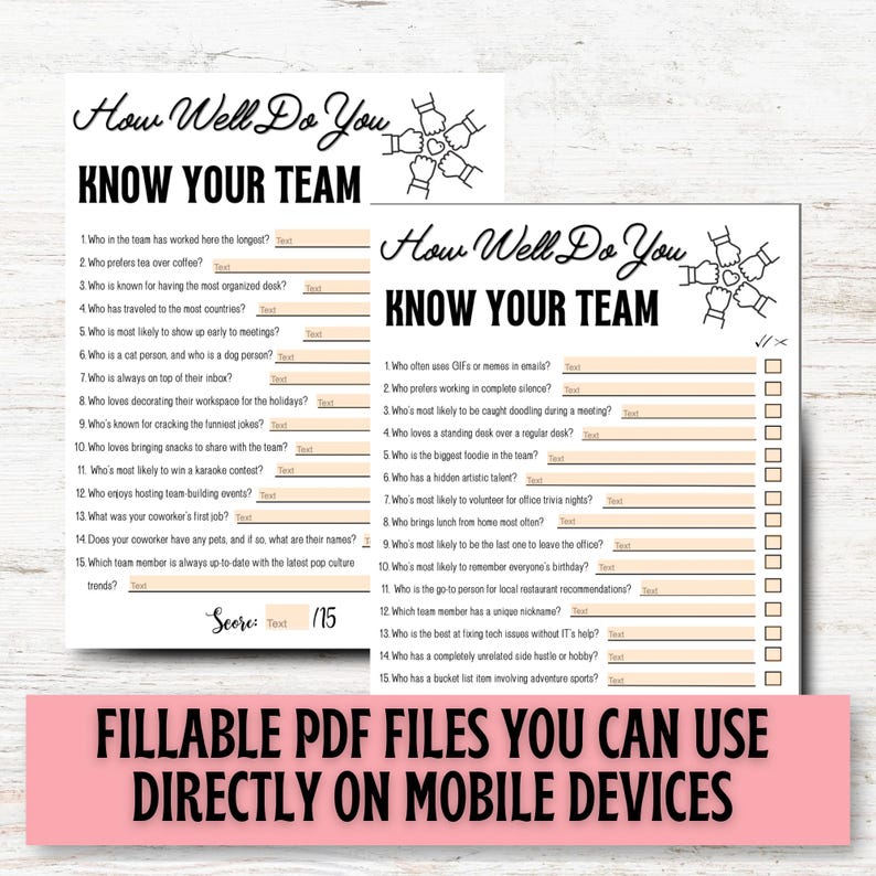 Team Building Games How Well Do You Know Your Team, Work Party Games ...