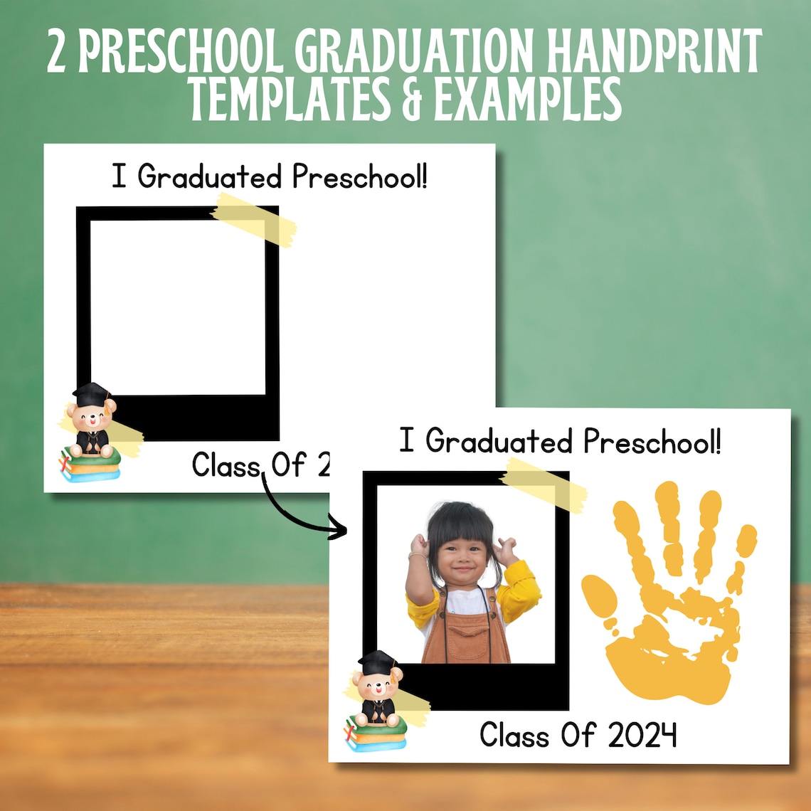 2024 Preschool Graduation Handprint, Preschool Grad Gift Handprint ...