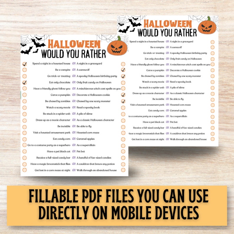 Halloween Would You Rather Teen Halloween Games, Adult Halloween Game ...
